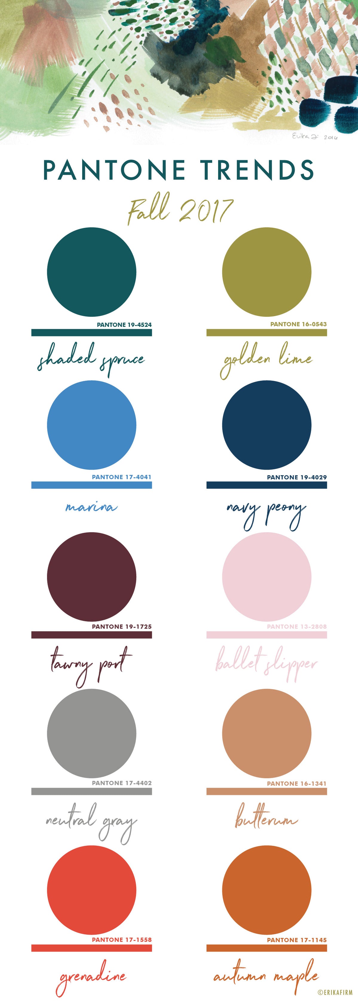 Fall 2017 Pantone Colors Chart – Erika Firm